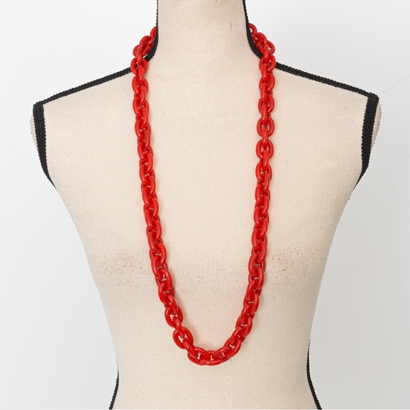 Source Unknown | Jewelry | Cherry Red Cable Link Chunky Chain Link ...